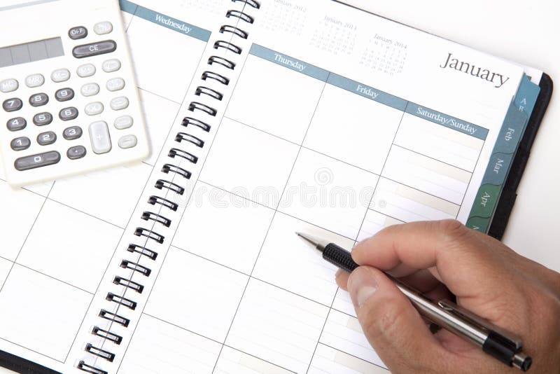2010 Personal Calendar Organizer Stock Image - Image of business, black ...