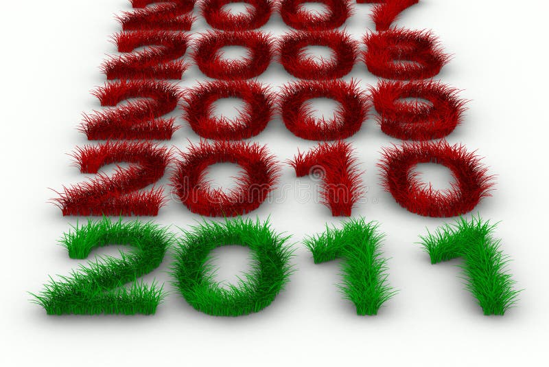 2010 year from grass stock illustration. Illustration of shape - 16457306