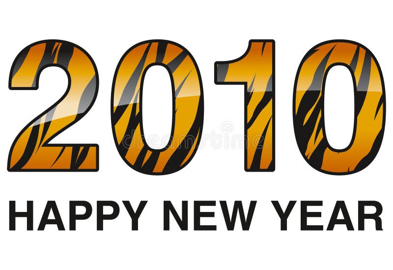 2010 year of tiger stock illustration. Illustration of text - 10978110
