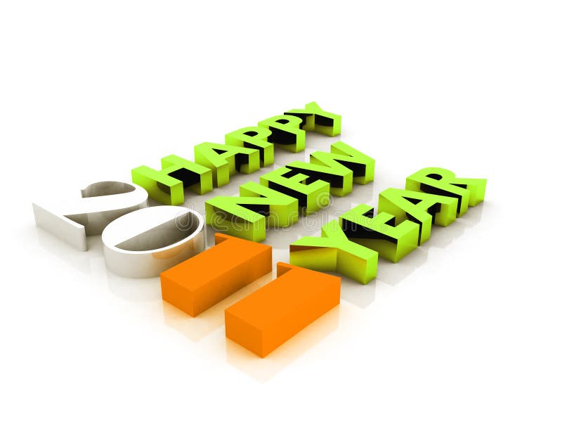 2011 - 3d Year stock illustration. Illustration of copyspace - 15798501