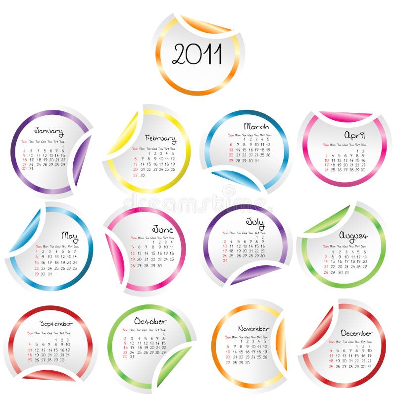 Calendar Stickers Kid Stock Illustrations – 152 Calendar Stickers Kid ...