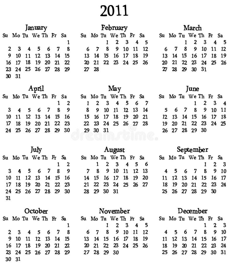 2011 Calendar Template stock vector. Illustration of design - 14111670