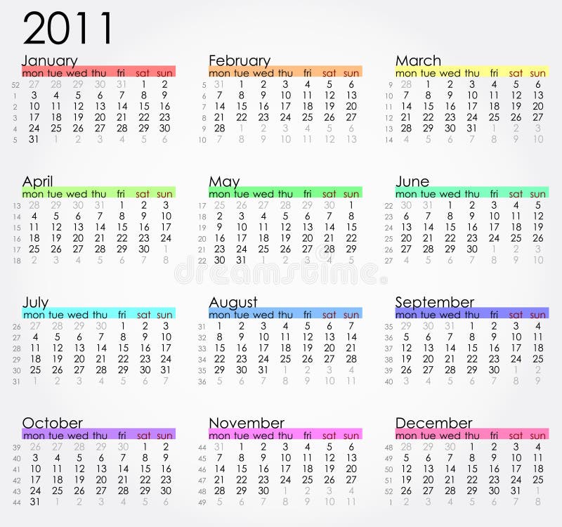 2011 calender stock illustration. Illustration of modern - 17003886