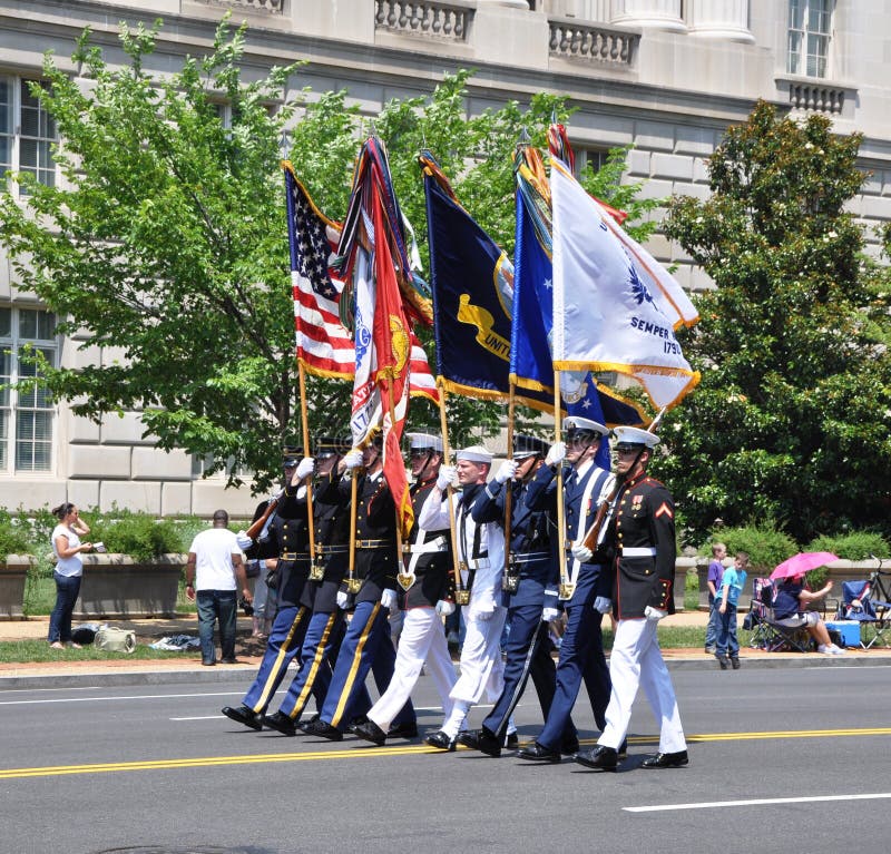 Color Guard - Veterans Day Ceremony Vietnam Mem Editorial Photo - Image ...