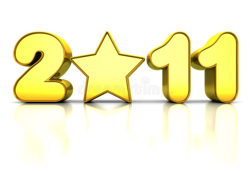 Golden sign 2011 stock vector. Illustration of isolated - 17326004