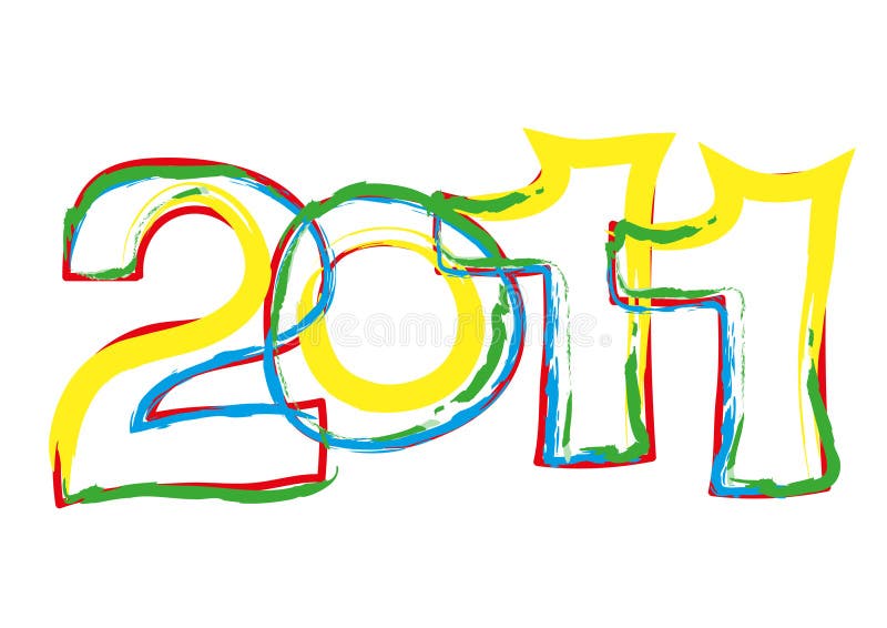 New year 2014 stock illustration. Illustration of designer - 35409985