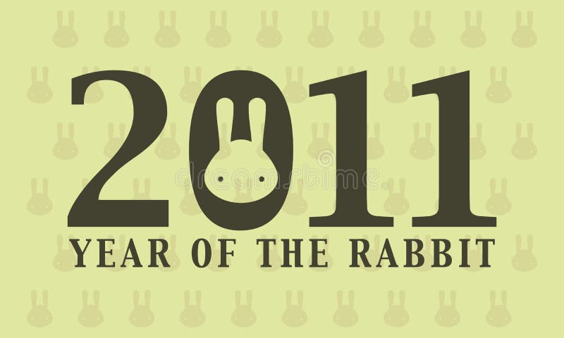 Year of the Rabbit 2011 Chinese Flower Stock Illustration ...