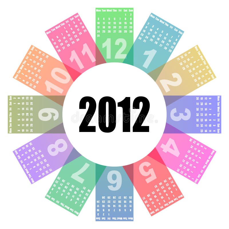 Calendar for 2012 year stock illustration. Illustration of office ...