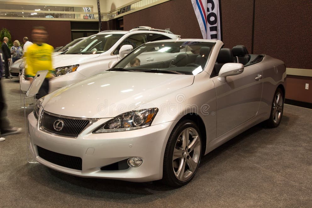 2012 Lexus is Convertible editorial photography. Image of headlights ...