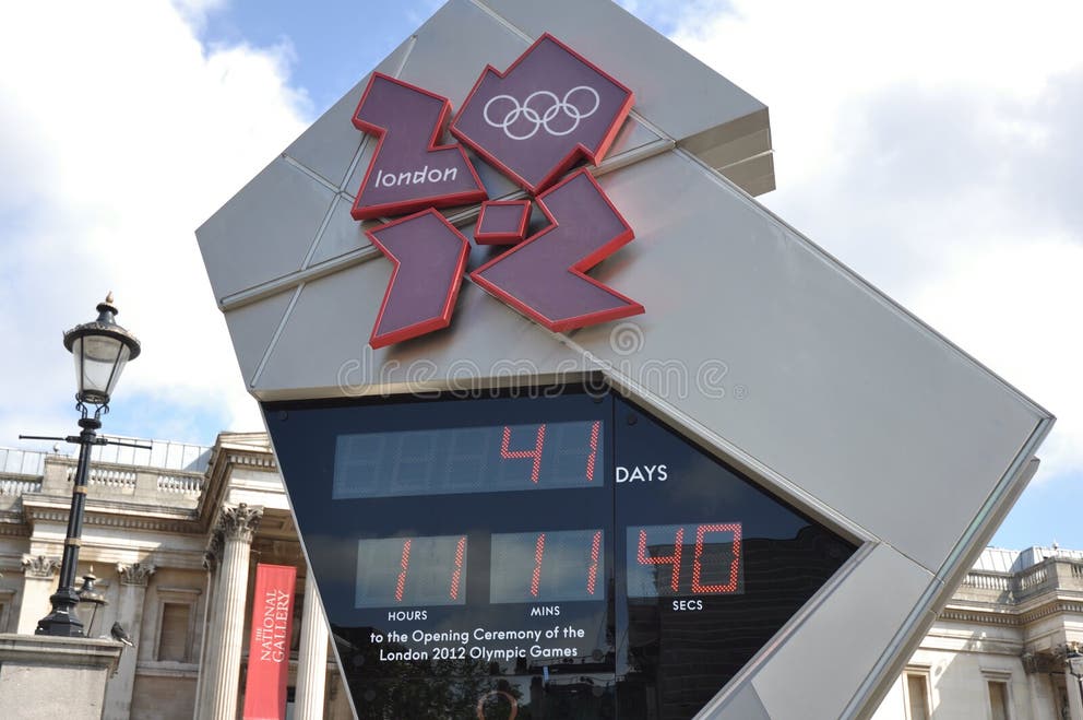 2012 London Olympics Countdown Clock Editorial Stock Photo - Image of ...