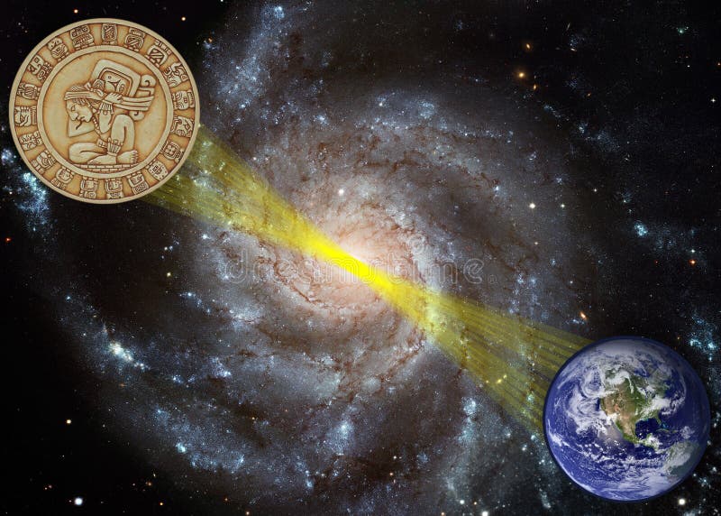 2012 Maya Prophecy Galactic Alignment Earth Stock Photo - Image of date ...