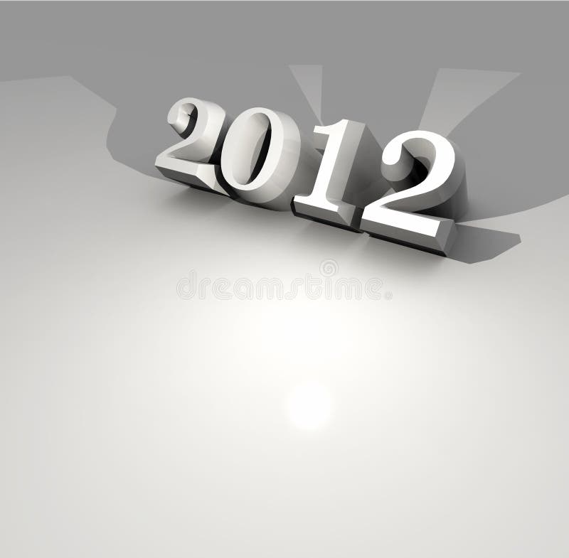 2012 New Year stock illustration. Illustration of render - 22382606