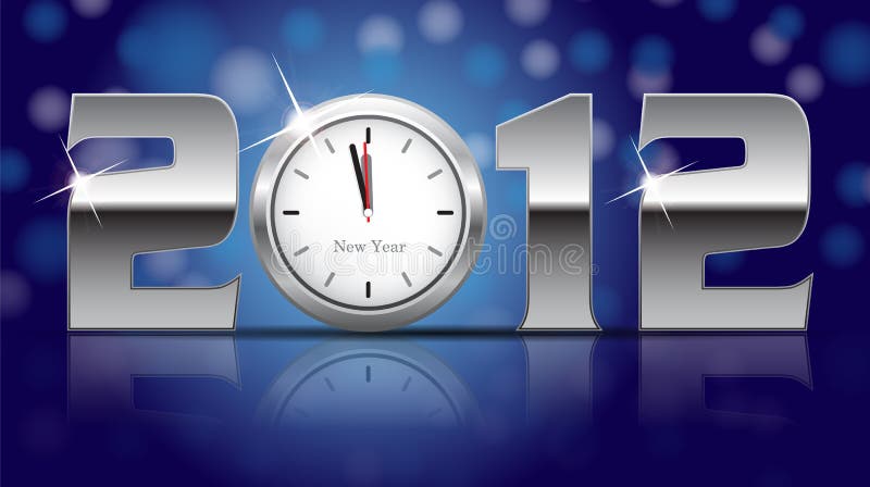 2012 New Year Card stock vector. Illustration of light - 21837693