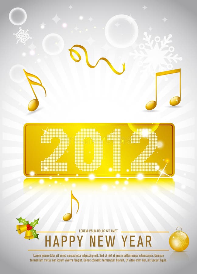2012 New Year Celebration Background Stock Vector - Illustration of ...