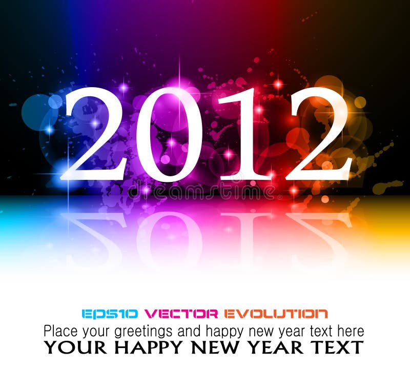 2012 New Year Celebration Background Stock Vector - Illustration of ...