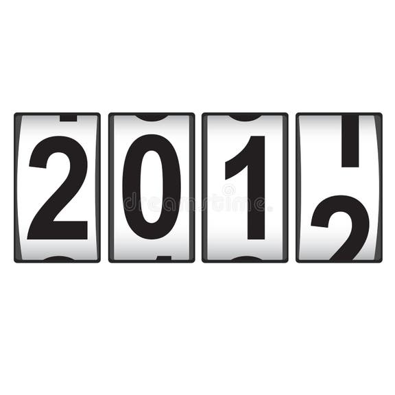 2012 New Year counter stock vector. Illustration of countdown - 22030992