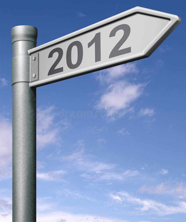 2012 Next Happy New Year Future Sign Stock Illustration - Illustration ...