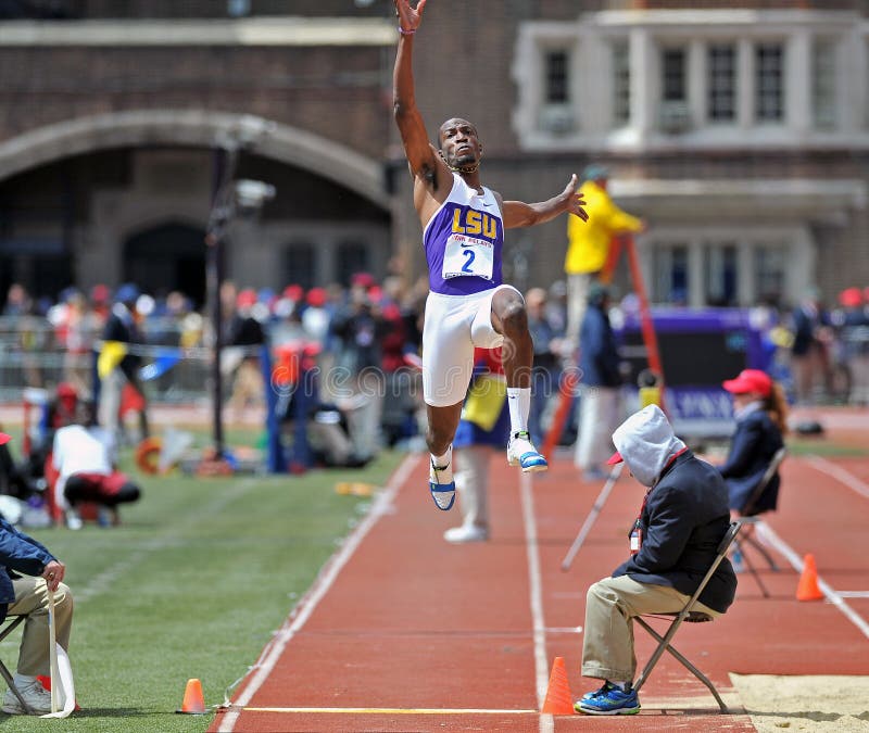 2012 Penn Relays - Long Jump Flight Editorial Stock Image - Image of ...