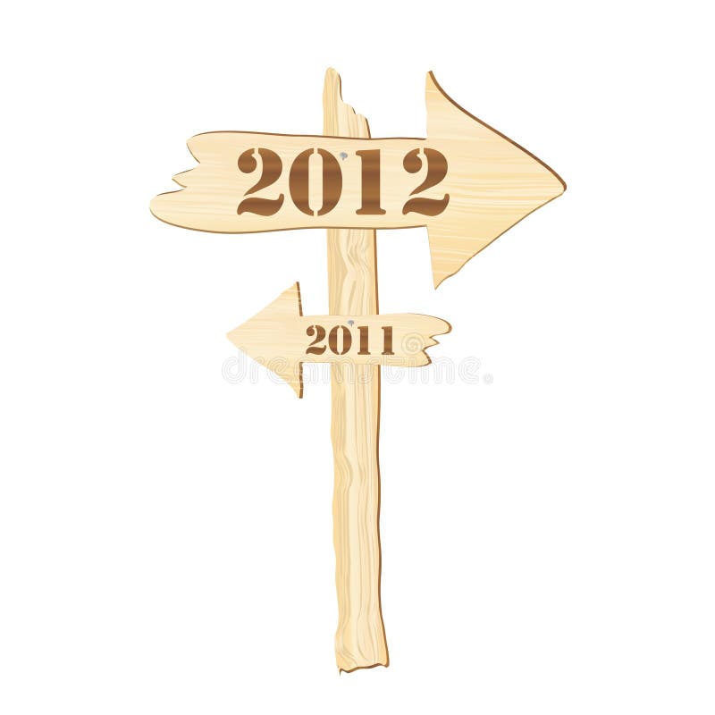 2012 sign stock vector. Illustration of directional, post - 19972373