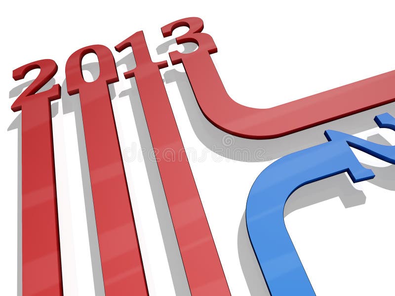 2012 To 2013 New Year Arrows Stock Illustration - Illustration of ...
