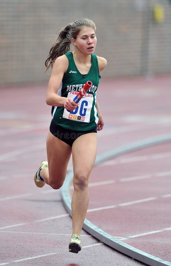 Relay Runner In The Starting Blocks Editorial Photography - Image of ...