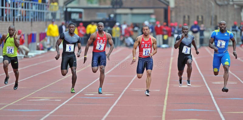 2012 Track and Field - 100 Meter Dash Editorial Stock Image - Image of ...