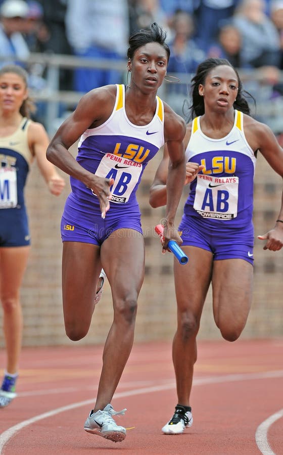 2012 Track and Field - Ladies 4x100 Relay Editorial Image - Image of ...