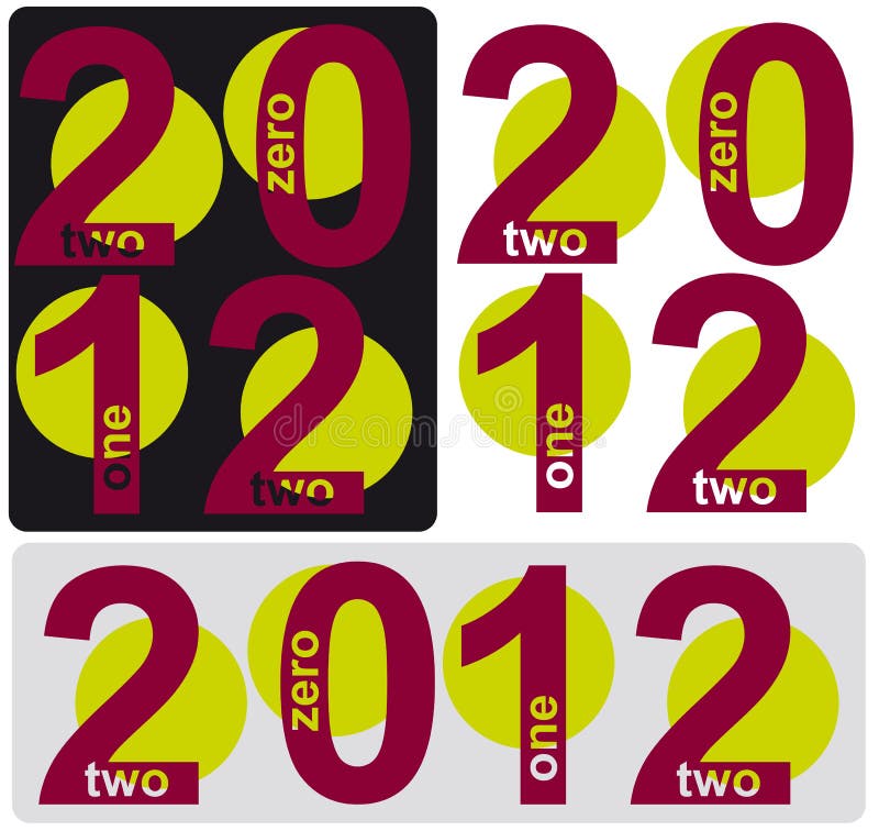 2012 year stock vector. Illustration of square, text - 21901885