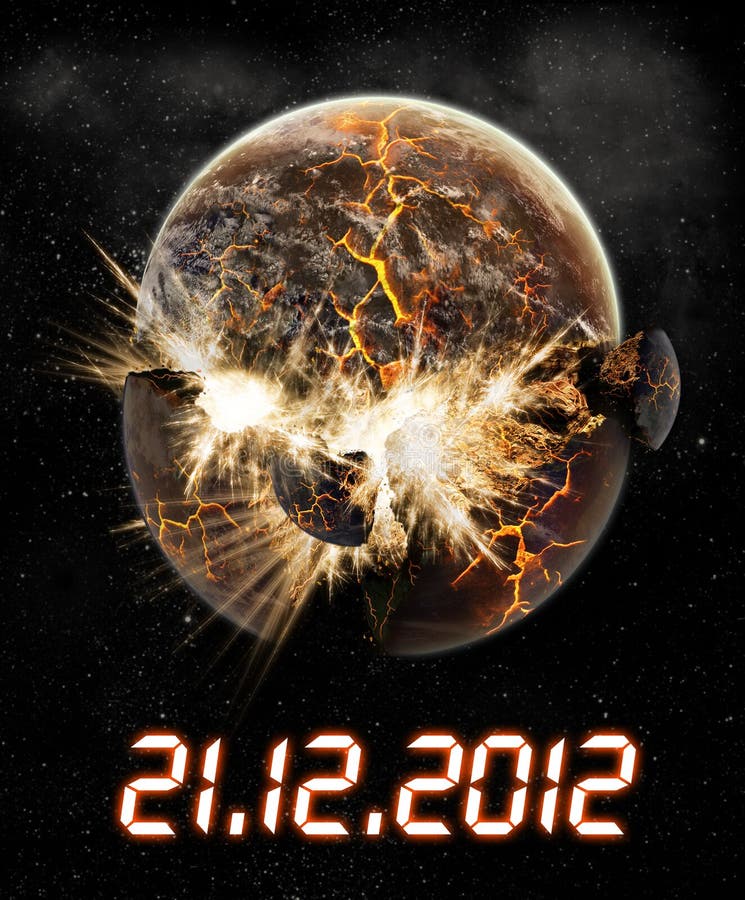 2012 Apocalypse End of World Planetary Collision Stock Illustration ...
