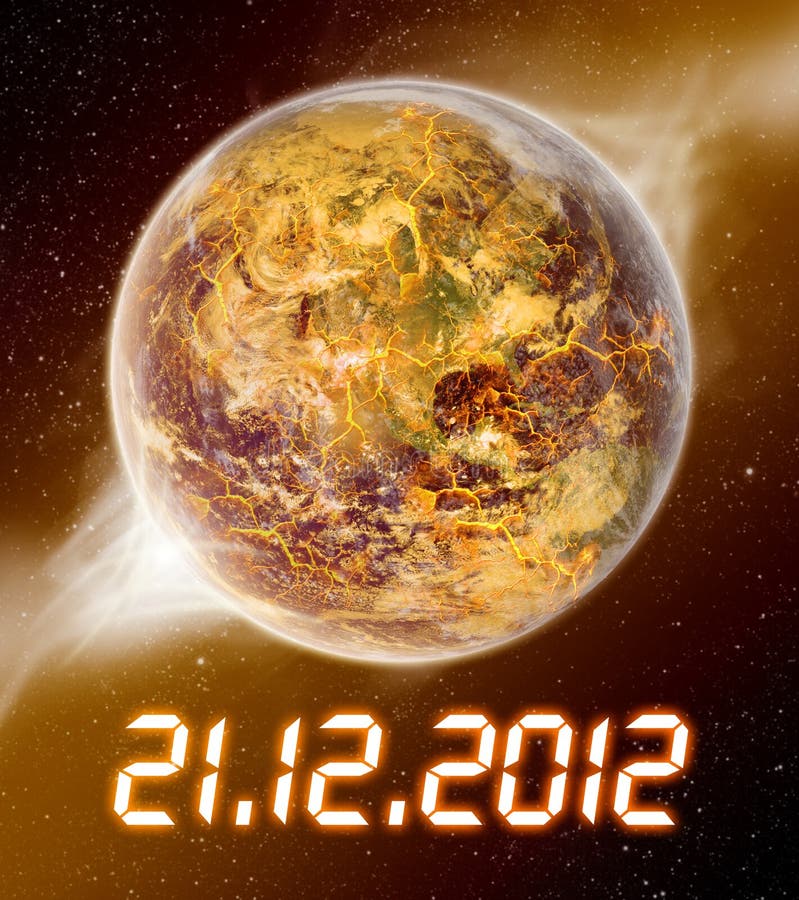 2012 Apocalypse End of World Planetary Collision Stock Illustration ...