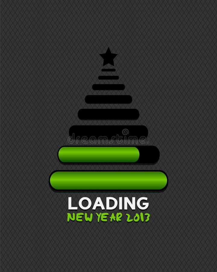 Christmas Tree Made from Web Loading Bars Stock Vector - Illustration ...