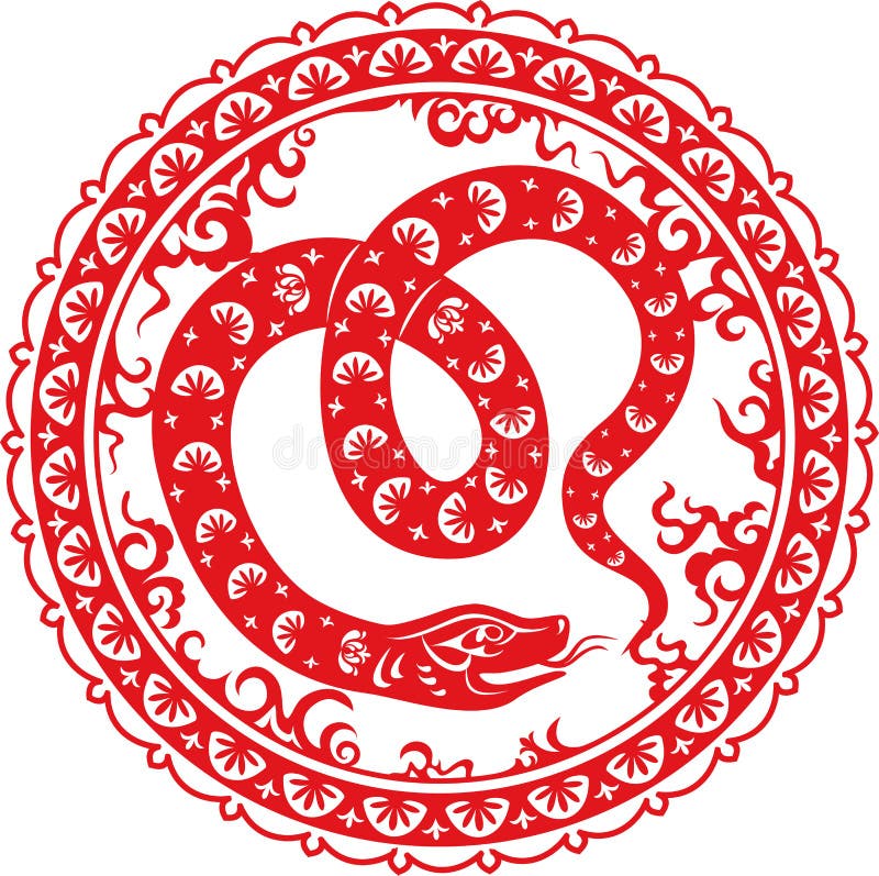 Calligraphie Chinoise De Calligraphie : Serpent Illustration de Vecteur ...