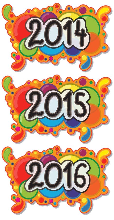 2014 - 2016 Year Sign on Abstract Bubble Background Stock Vector ...