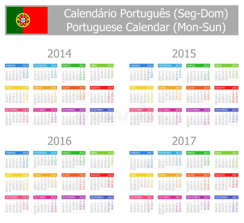 2015 Portuguese Calendar Stock Illustrations – 8 2015 Portuguese ...