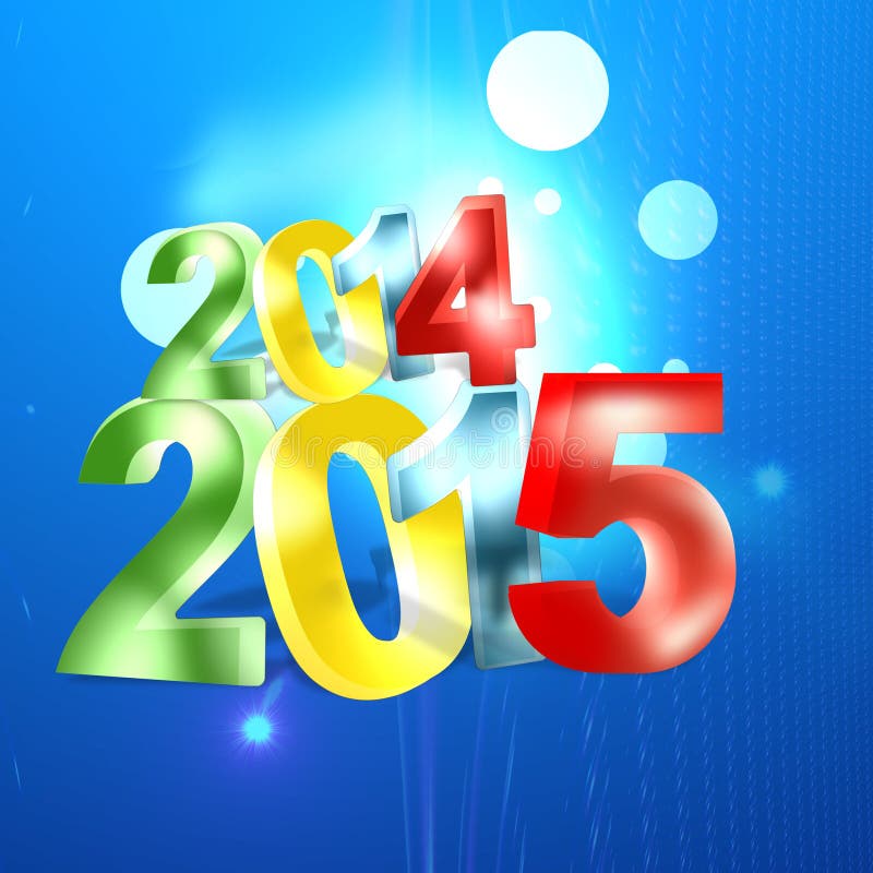 Happy New Year 2015 digits stock image. Image of colorful - 23151171