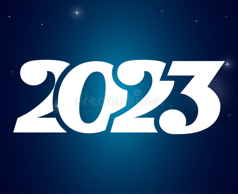 2023 Year White Abstract Vector Illustration Design Stock Illustration ...