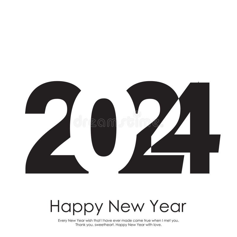 2024 Happy New Year Logo Text Design. Vector Stock Vector ...