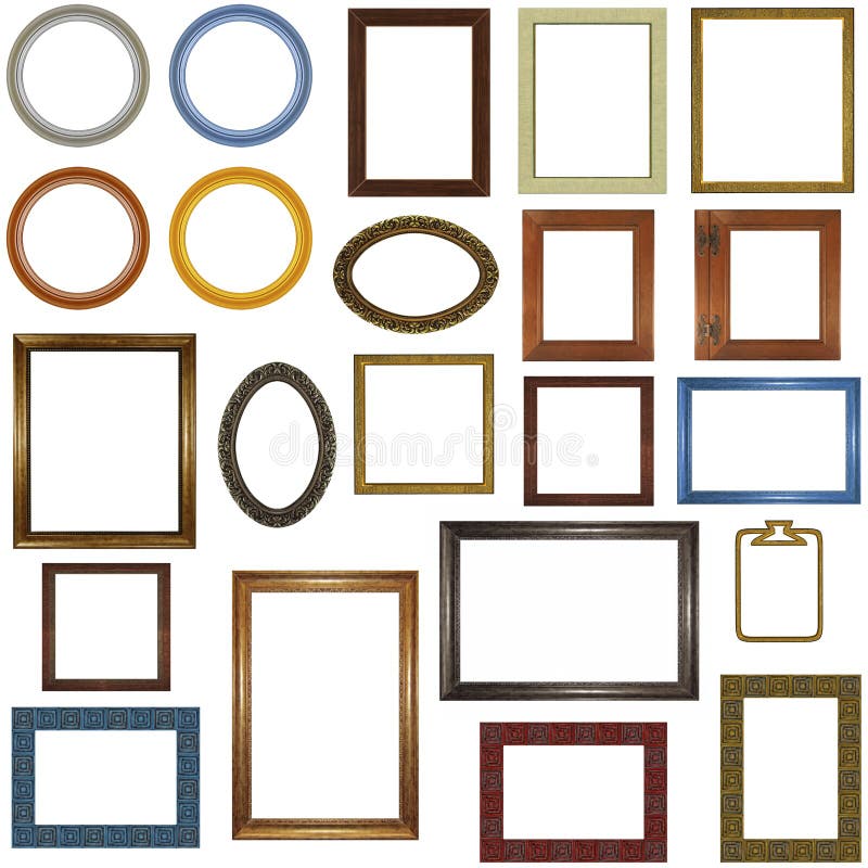 22 Different Picture Frames Stock Photo - Image of detail, blank: 24582320