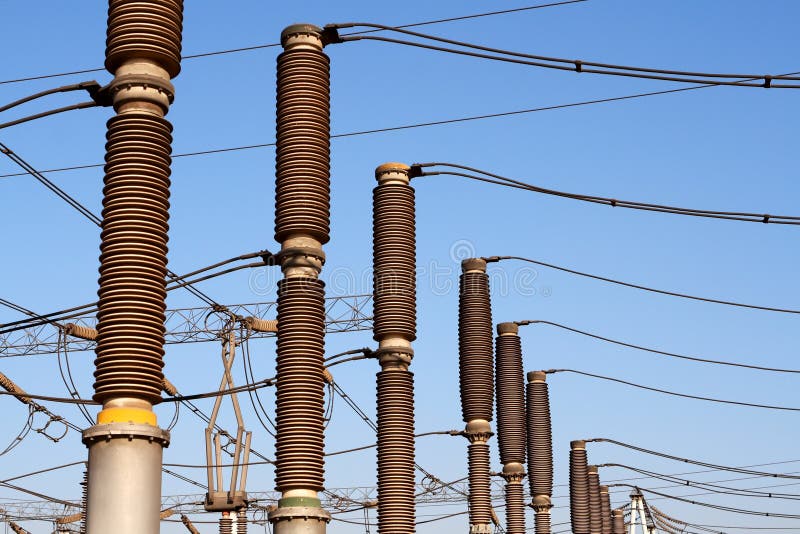 22KV substation equipment stock photo. Image of wire - 28406474