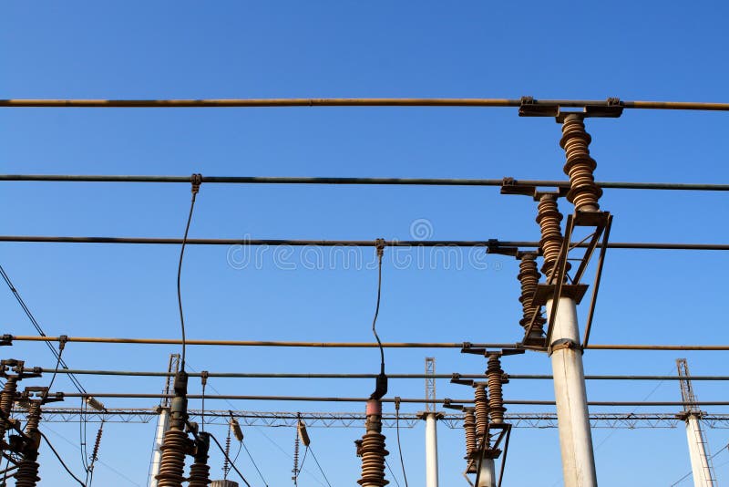 22KV substation equipment stock photo. Image of wire - 28406474