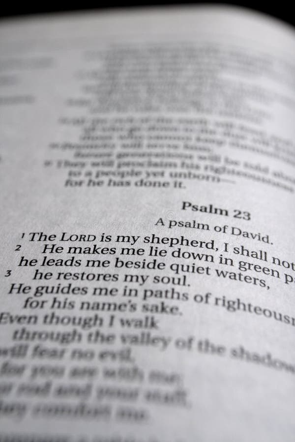 Psalm 23 Bible verse stock image. Image of religious, scripture - 7577843