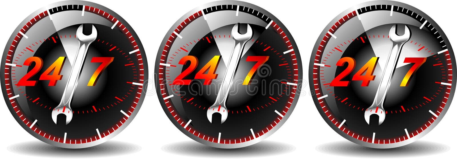24 hour maintenance logo stock illustration. Illustration of hour ...