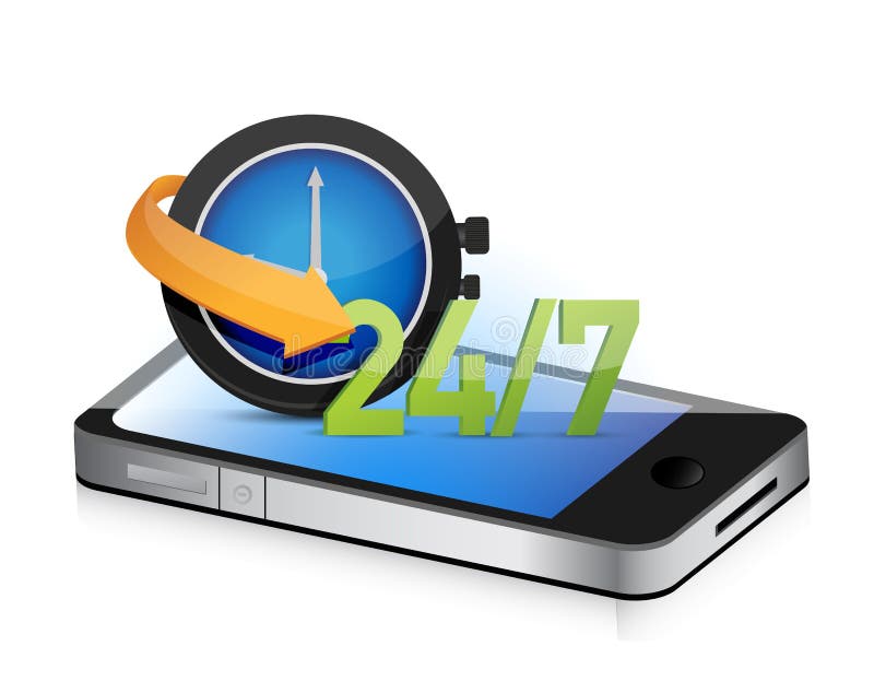 24 7 Cell Phone Icon Stock Illustrations – 58 24 7 Cell Phone Icon ...