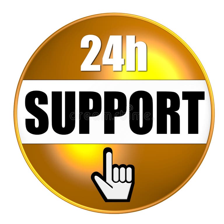 24-hour support graphic stock illustration. Illustration of support ...