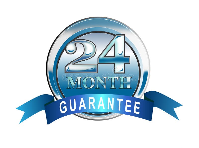 24 month guarantee icon stock illustration. Illustration of year - 3699800