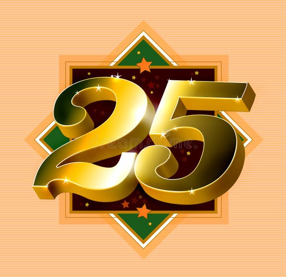Number 25 logo stock vector. Illustration of artwork - 11594776