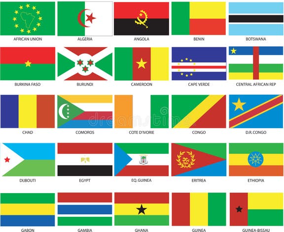 25 African Flags 1 stock vector. Illustration of countries - 11562423
