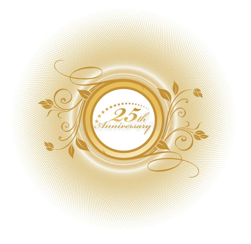 25 anniversary stock vector. Illustration of certificate - 4556662