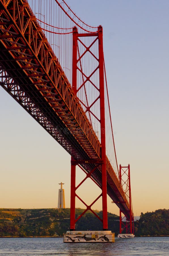 The 25 De Abril Bridge. Lisbon. Portugal Stock Image - Image of ...