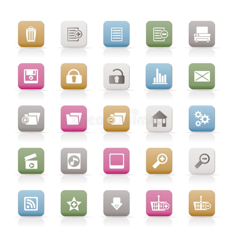 25 Detailed Internet Icons stock vector. Illustration of creative ...